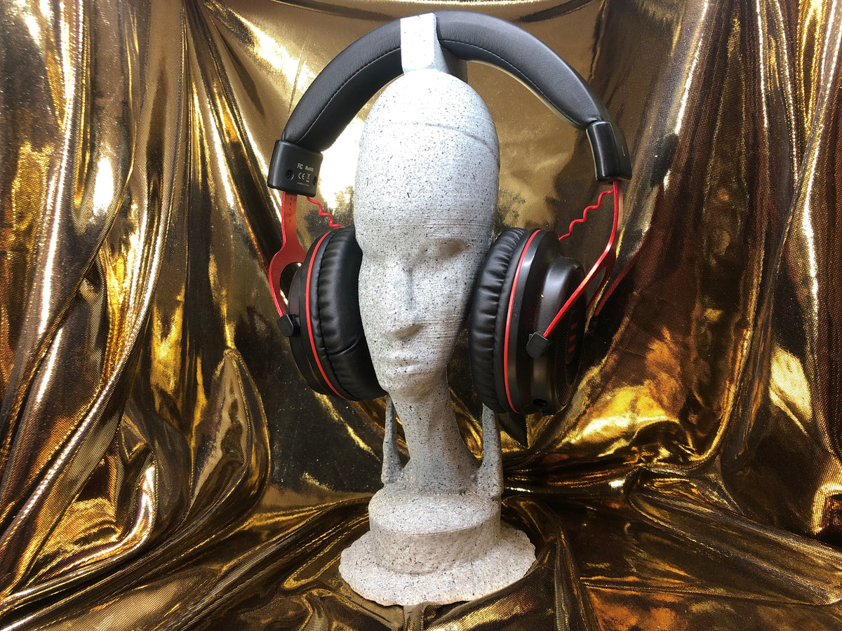 African Carving Headphone Rack! Stone Finish Headset Hanger. African ...