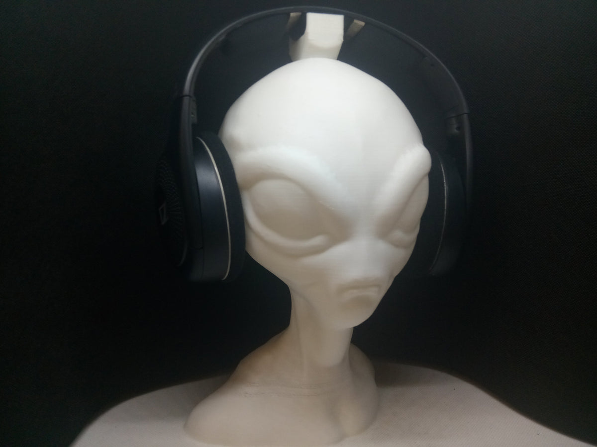 Alien Head Headphone Stand! Headset Holder Rack, Grey Area 51 ...